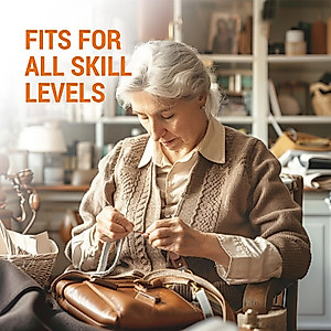 VONEEDL Heavy Duty Hand Sewing Needles Set - 26 Straight and Curved Hand Sewing Needles for Upholstery, Leather, Carpet, Canvas Repair and Sail Crafts