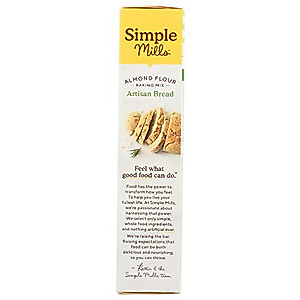 Simple Mills Almond Flour Baking Mix, Artisan Bread Mix - Gluten Free, Plant Based, Paleo Friendly, 10.4 Ounce (Pack of 1)