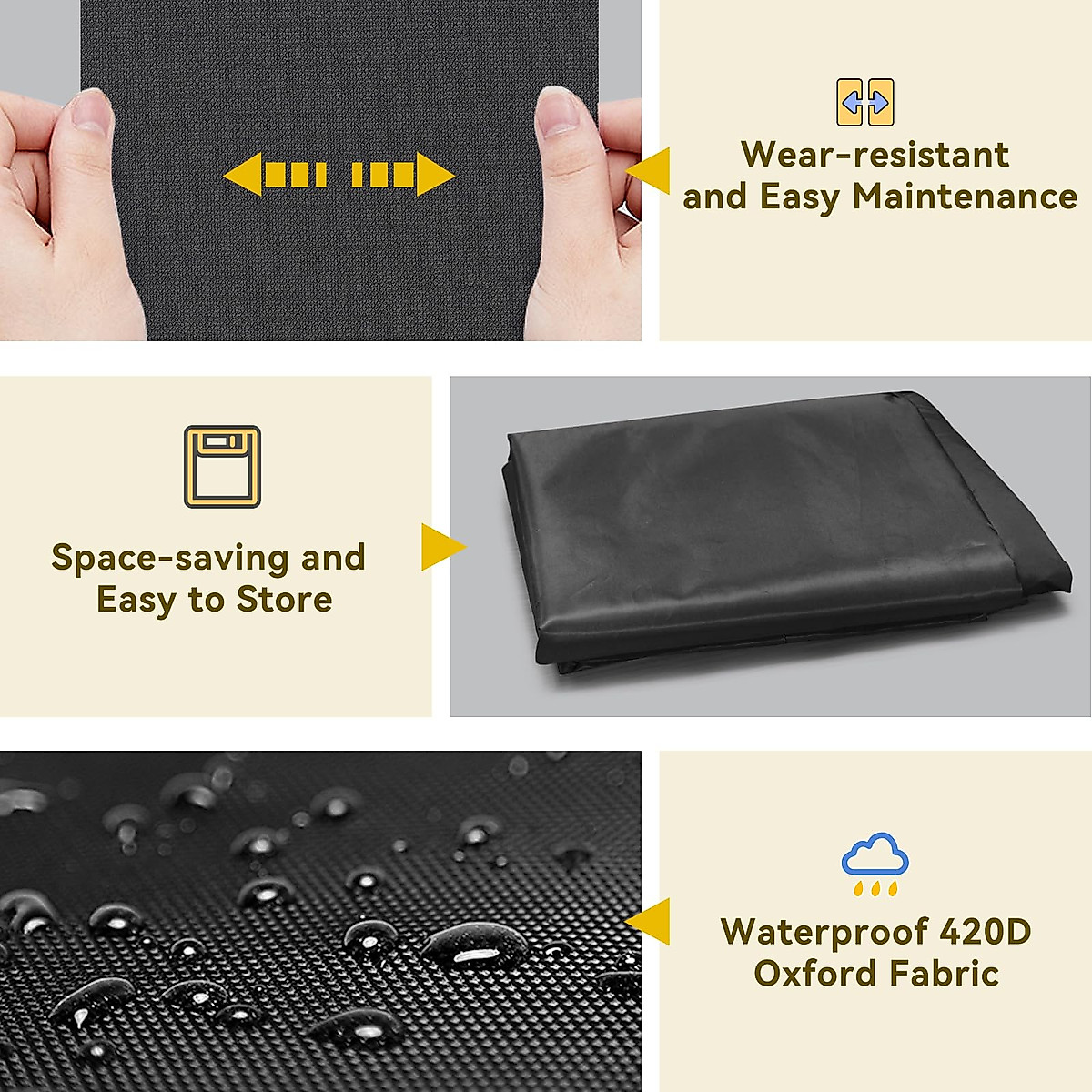 Yalissey Outdoor Swing Cover 2/3 Seater Patio Swing Cover Waterproof Swing Covers for Outdoor Furniture,Garden Swing Patio Furniture Cover Durable Waterproof UV Resistant,86.6L×49.2W×70H