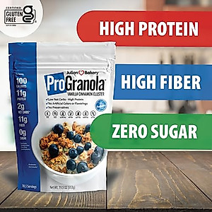 Julian Bakery® ProGranola® Cereal | Vanilla Cinnamon | 12g Protein | Paleo | 2 Net Carbs | Gluten-Free | Grain-Free | 15 Servings