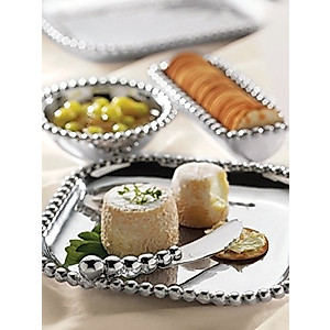 Mariposa Pearled Rectangular Platter