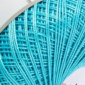 Yarn Art 2 Skein(Ball) YarnArt Violet,100 Percent Mercerized Cotton Yarn and Crochet Lace Hand Knitting Thread, Great Choice for Embroidery Arts & Crafts (Blue - 5353)