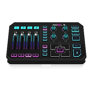 TC-Helicon GoXLR Revolutionary Online Broadcaster Platform with 4-Channel Mixer, Motorized Faders, Sound Board and Vocal Effects, Officially Supported on Windows | TC-Helicon GO XLR Desk Stand