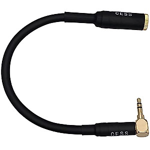 CNCESS CESS-266 Right Angle 3.5mm Male to 4.4mm Female Adapter for Headphone, DAC and Amplifier