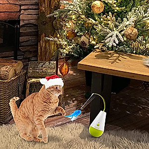 ALL FOR PAWS Cat Toys Interactive,Cat Feather Toys,Automatic Cat Toy,Cat Wand Toy,Culbuto Feather,Kitten Toys,Catnip Toys,Fun Stuff,Pet Toys