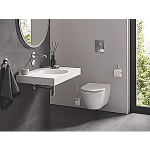 GROHE 40689001 Essentials Wall-Mounted Toilet Paper Holder, Starlight Chrome