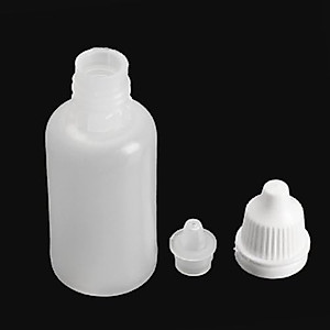 Teensery 25 Pcs Plastic Empty Squeezable Eye Liquid Dropper Bottles Dropping Bottles (30ml)