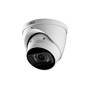 Lorex 4K (8MP) Motorized Varifocal Smart IP Dome Security Camera with Listen-in Audio and Real-Time 30FPS Recording - White