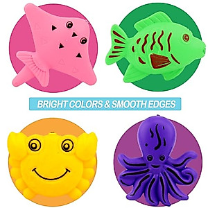 AUUGUU Magnetic Fishing Pool Toys Game, Water Table Bathtub Bath Toy - Pole Rod Floating Fish, Birthday Party Gifts for Toddler Age 3 4 5 6 Year Old, Kids Outdoor Toys