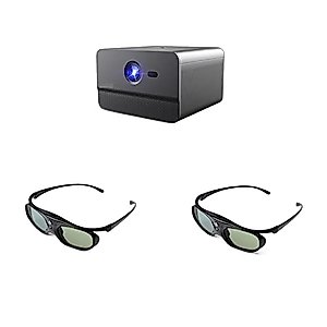C300 DLP 1080P Projector Full HD 800 ANSI with Android WiFi Home Cinema Support 3D 4K TV Smart Phone Projector (Color : Add 3D Glasses)