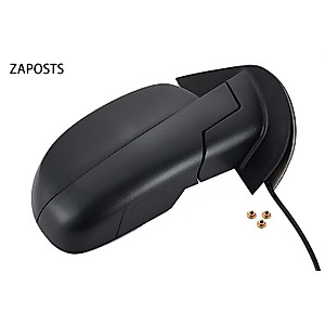 ZAPOSTS Rearview mirror Replacement Fit for 2007-2013 for Chevy Silverado 1500 2500 HD 3500 HD for GMC Sierra 1500 2500 HD for GMC Yukon/Yukon XL 1500 Power Heated Manual Fold Right Side View Mirror