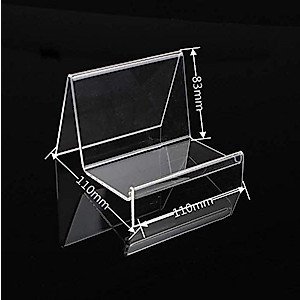 5 Pack Clear Acrylic Wallet Display Stand Retail Store Holder Shelf For Glasses,Wallet Display Office Display Risers For Phone,Greeting Cards,Business Cards,CD Organizer (Small)