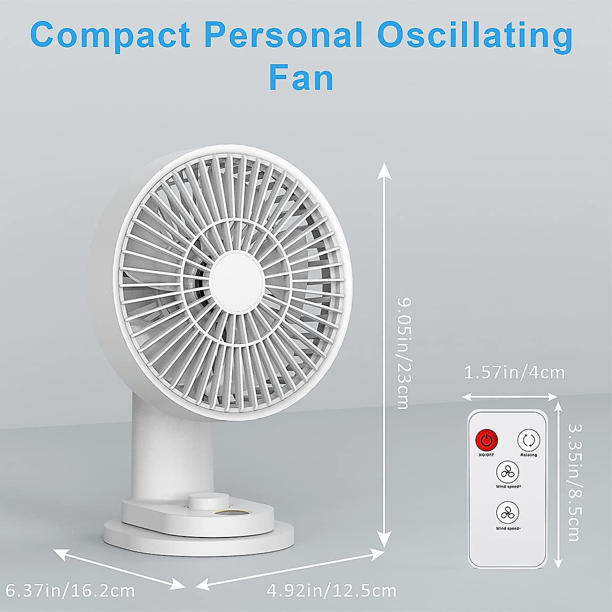 Portable Rechargeable Clip on Fan with Remote, Camping Fan Auto Oscillating Quiet USB Desk Fan 6 Inch Battery Operated Personal Fan Strong Airflow Ideal for Golf Cart Gym Camping Travel Home Office