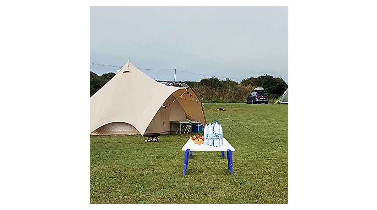 Portable Folding Beach Table for Camping & Picnics - Blue