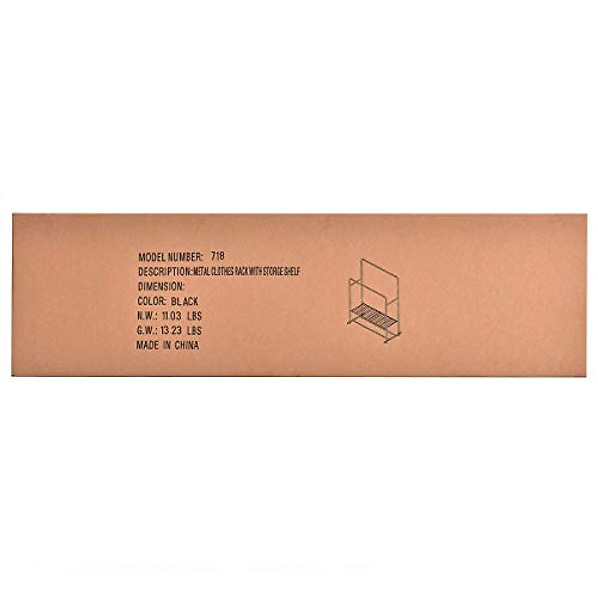 Clothing Garment Rack Metal Heavy Duty Double Rail Clothes Rack Organizer 2-Tier Storage Shelf for Boxes Shoes Boots Commercial Grade Multi-Purpose Entryway Shelving Unit for Home Office Bedroom Black