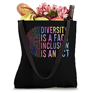 Diversity Fact Inclusion Act Anti Racism Equality Advocate Tote Bag