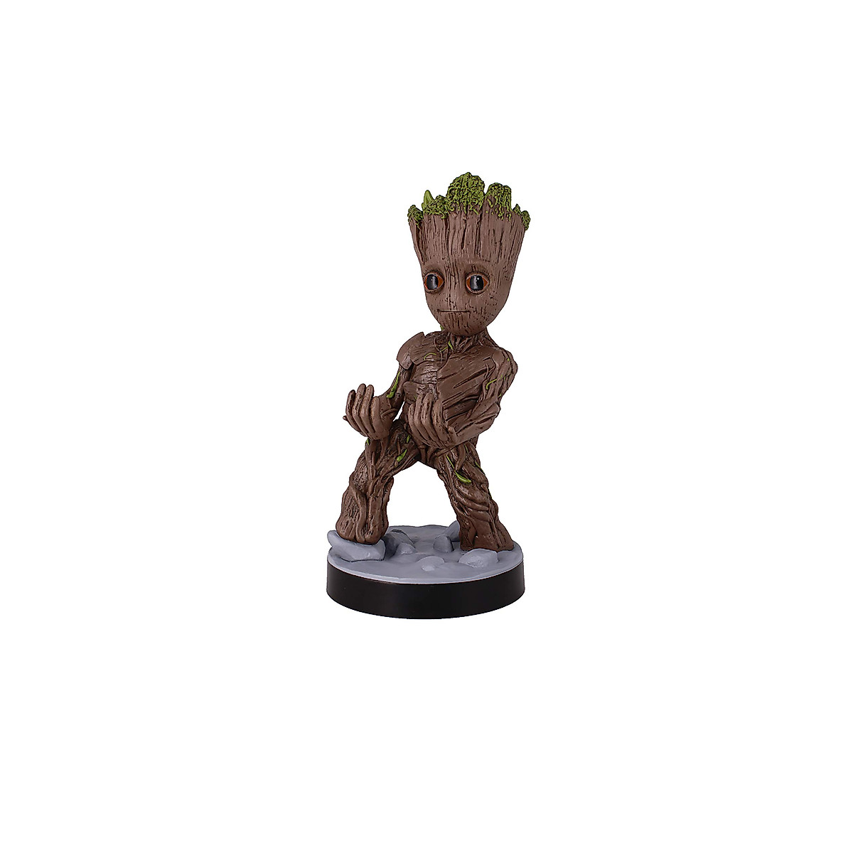 Exquisite Gaming: Guardians of The Galaxy: Toddler Groot - Original Mobile Phone & Gaming Controller Holder, Device Stand, Cable Guys, Marvel Licensed Figure, Black