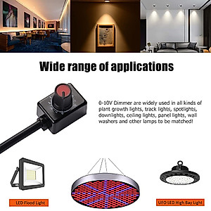 2Pack DC0/1-10V Knob LED Dimmer Mini Controller Rotary Switch PWM Dimming Off for 0-10V / 1-10V Dimmable LED Drivers Electronic Ballasts Controling Interior Light Grow Lamp