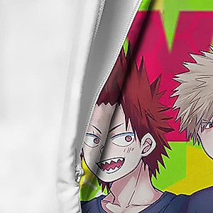 AKARDO Hero School Anime One for All Izuku Duvet Covers, Soft Microfiber Washed Duvet Cover Set 3 Pieces with Zipper Closure,Beding Set (14,Full (79"x90"))