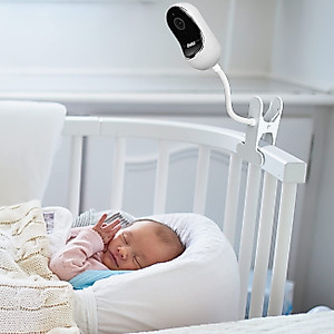 oioaahkeo Baby Monitor Mount, Adjustable Clip Mount for Owlet Duo Baby Monitor, Motorola Baby Monitor, Owlet Cam and VTech VM901 (White)(Not for Owlet Cam2)