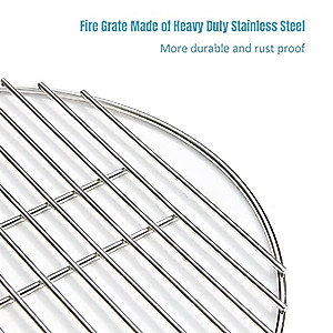 KAMaster 17" BBQ High Heat Stainless Steel Charcoal Fire Grate Fits for XL Big Green Egg Fire Grate and Weber Grill Parts Charcoal Grate Replacement Accessories(17") …
