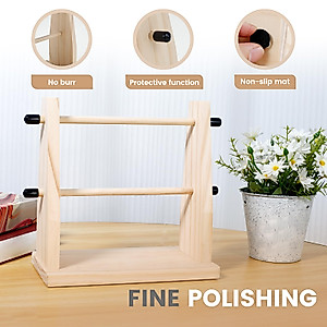 Yarn Holder Dispenser for Crocheting, Crochet Yarn Holder, Double Yarn Ball Holder, Twizzter Portable Yarn Holder, Yarn Holder Stand Wooden Yarn Dispenser for Crocheting Knitting DIY Craft