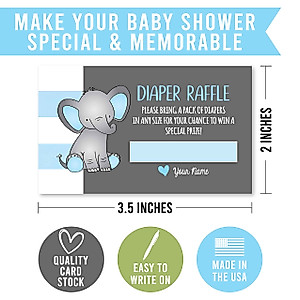 25 Baby Shower Diaper Raffle Tickets For Baby Shower Boy - Baby Elephant Baby Shower Games For Boys, Diaper Raffle Cards, Baby Raffle Tickets, Baby Shower Invitation Inserts, Baby Shower Ideas