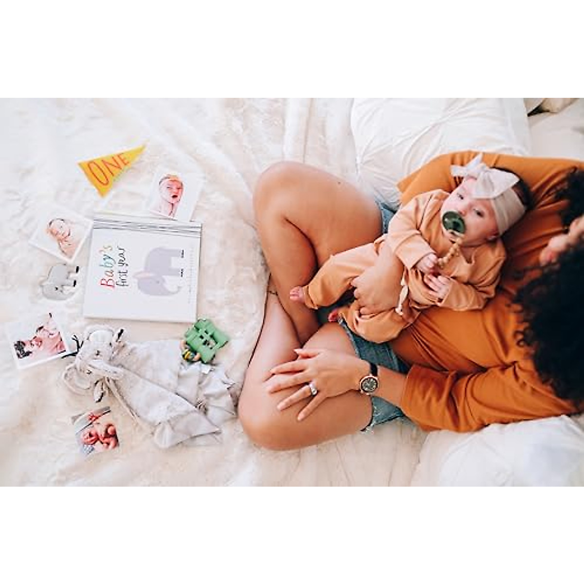 Lucy Darling Little Animal Memory Book, First 5 Years Baby Book & Photo Album, Gender Neutral Baby Scrapbook Album, Unique Keepsake Baby Books, Newborn Milestone Diary, Busy Parents & New Mom Gifts