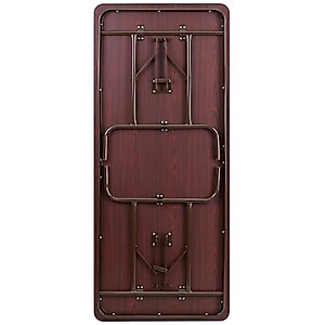 Flash Furniture Frankie 6-Foot Mahogany Melamine Laminate Folding Banquet Table