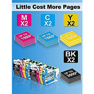 KINGWAY Compatible LC3019 Ink Cartridges Replacement for Brother LC3017 LC3019 XXL use with Brother MFC-j5330DW MFC-J6930DW MFC-J6530DW MFC-J5335DW MFC-J6730DW Ink Cartridges, 8 Pack