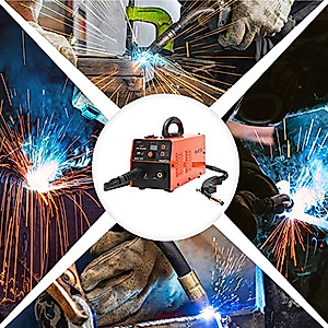 Mig Welder, Gasless Flux Core Wire Automatic Feed MIG135F Mig Welding Machine ,Dual Voltage 110V/220V IGBT Inverter Mig Welders