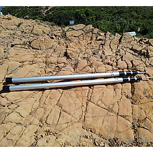 SUFTMUOL Telescoping Tarp Poles Set of Two, Adjustable Aluminum Rods for Tent Fly Camping Shelter Awning RV Car & Motorcycle Camping, Portable, Lightweight Replacement Tent Poles with Zipper Bag