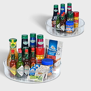 XINGZILE Lazy Susan Kitchen Organizer,Spinning Spice Rack,11.8" Turntable Organizer,Kitchen Pantry Storage for Bathroom,Fridge,Cupboards