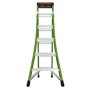 Little Giant Ladders, King Kombo, Professional, 6 Ft. A Frame, 10 Ft. Extension, Fiberglass, Type 1AA, 375 lbs Weight Rating, (13610-001)