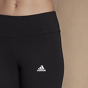 adidas womens Loungewear Essentials High-waisted Logo Leggings Tights, Black/White, 3X US