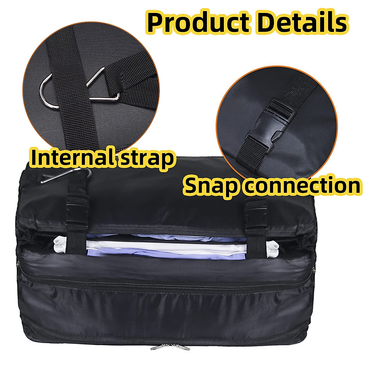 Jaugufiy Multi-layer Hanging Closet Storage Bag Hanging Travel Shelves Suitcase Foldable Hanging Packing Cubes Suitcase Storage Bag for Travel for Wardrobe