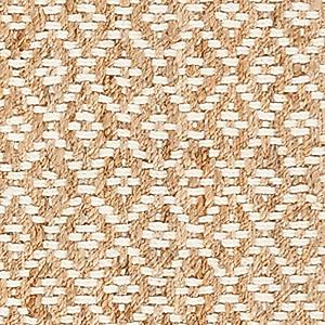 SAFAVIEH Natural Fiber Collection 4' x 6' Ivory NF182A Handmade Boho Farmhouse Fringe Jute Area Rug