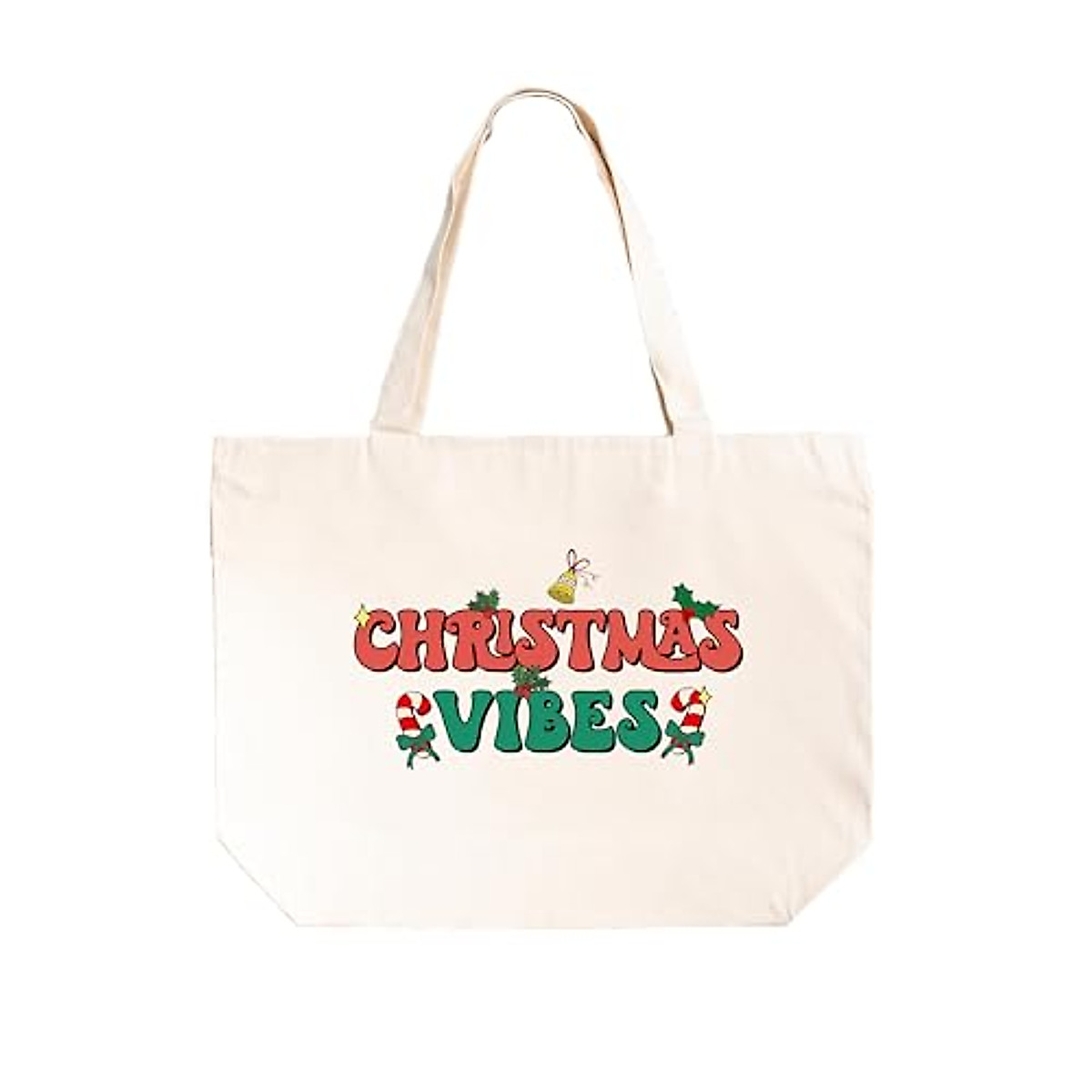 Women Christmas Bag, Christmas Vibes Tote Bag, Tote Bag Aesthetic, Holiday Gift Bag, Christmas Family Gift Bags, Customized Christmas Bag