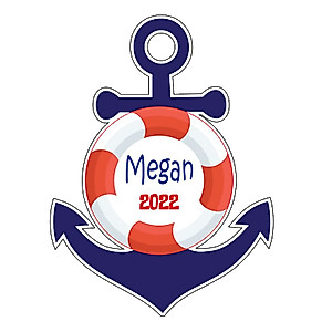 Large Anchor and Life Preserver Cruise Door Magnet Customized Personalized for your Stateroom Door on your Cruise Vacation