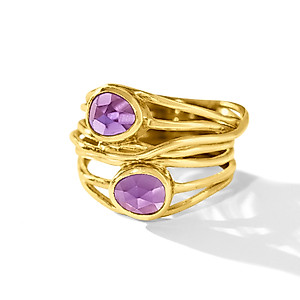 Ross-Simons Gemstone Highway Ring in 18kt Gold Over Sterling