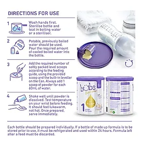 Bubs Supreme Infant Formula, Stage 1, Infants 0-6 months, Made with A2 Beta-Casein Protein Cows Milk, 28.2 oz
