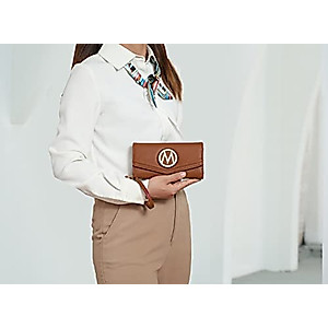 MKF Collection Hobo Bag & Wristlet Wallet for Women, Vegan Leather Shoulder Handbag Messenger Purse