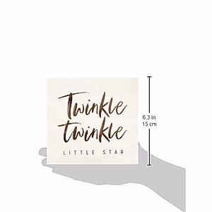 Ginger Ray Rose Gold Foiled Twinkle Paper Napkins Baby Shower Table Decoration 16 Pack, 33 centimeters