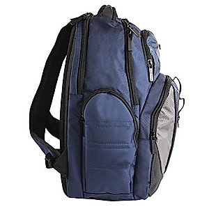 Perry Ellis Men's P19 Business Laptop Backpack with Tablet Pocket, Navy, One Size