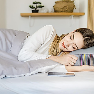 JOERRES Buckwheat Pillow,Buckwheat Neck Pillow with Zipper,Natural Buckwheat Pillow,Pillow with Washable Cotton Cover,Buckwheat Husk Neck Pillow Relieves Neck and Shoulder Pain (Grey)