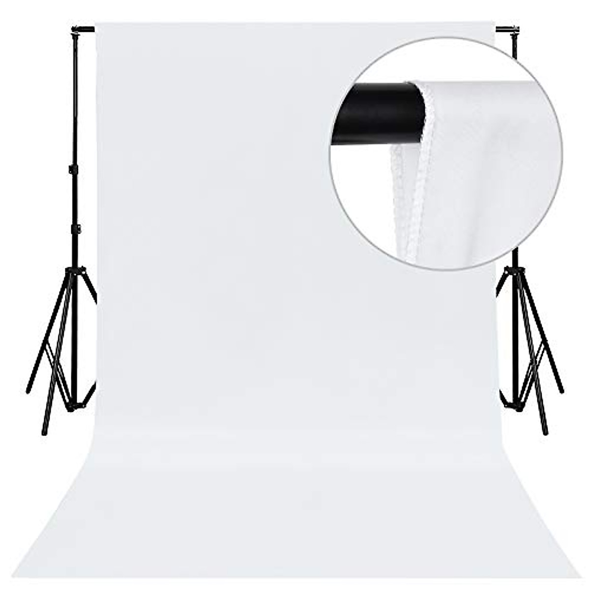 White Backgrounds for Photography, 10 x 12 ft Polyester Chromakey Backdrop Cloth, Collapsible Solid Color Background for Photo Shooting, Streaming Live, Video Studio