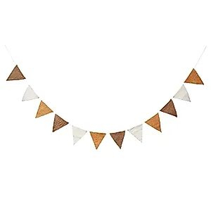 Glaciart One Felt Bunting Banner – Pre- Assembled & Tangle-Free – Party Pennant Banner Decoration for Baby Nursery, Kids Room or Bedroom - Summer, Christmas, Easter & Spring - Home Décor – 5.5ft