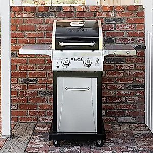 Nexgrill 720-0864RA Premium 2 Burner Propane Barbecue Gas Grill, Outdoor Cooking, Patio, Garden Barbecue Grill, 28000 BTUs, Foldable Side Table, with Full Stainless Steel Control panel