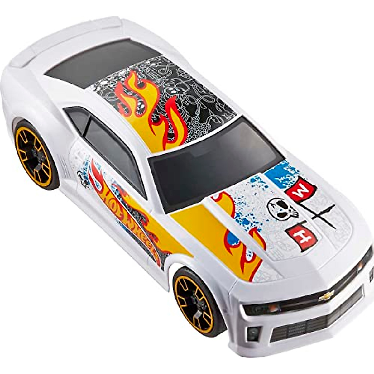 Hot Wheels RC White Zl1 Camaro, Full-Function Remote-Control Toy Car, High-Performance Engine, 2.4 Ghz with Range of 65Ft
