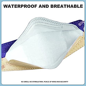 Sheal Individually Packaged Disposable 4 Ply 50PCS 5-Colors Gradient Face Masks with Colorful Elastic Earloops for Adult